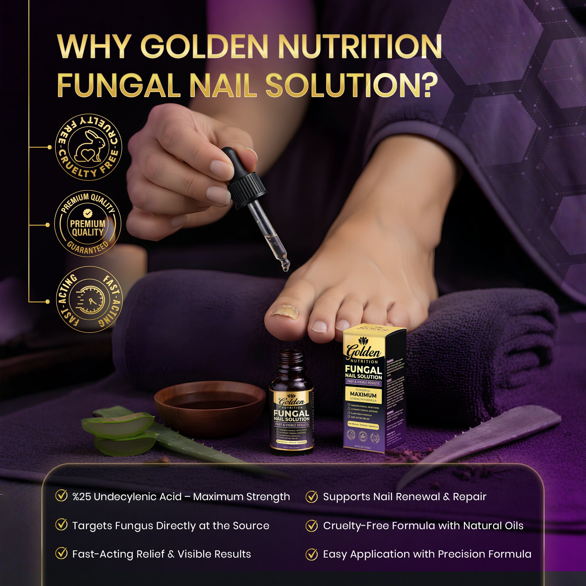 Golden Nutrition Fungal Nail Solution – Maximum Strength Formula (15ml ...