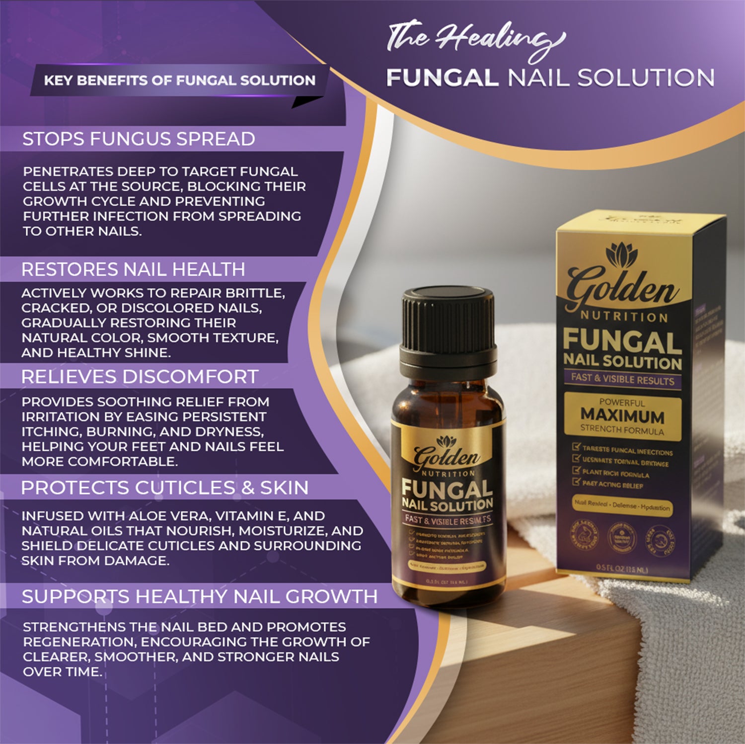 Golden Nutrition Fungal Nail Solution – Maximum Strength Formula (15ml ...